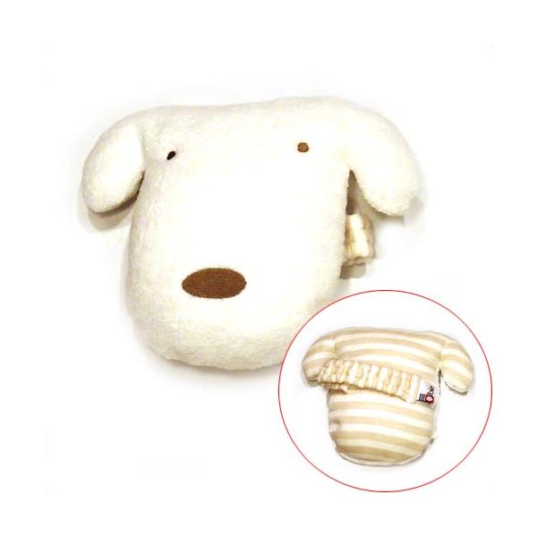 やわらかな肌触りと吸水性にも優れたこだわりの今治タオル生地のだっこまくらです。表はタオル地のＰｏｎちゃん顔型、ウラはボーダーのガーゼ生地の組み合わせ。赤ちゃんの肌にやさしい今治タオル素材です。ウラのゴム入りベルトを腕に通し、ふんわりPoｎち...