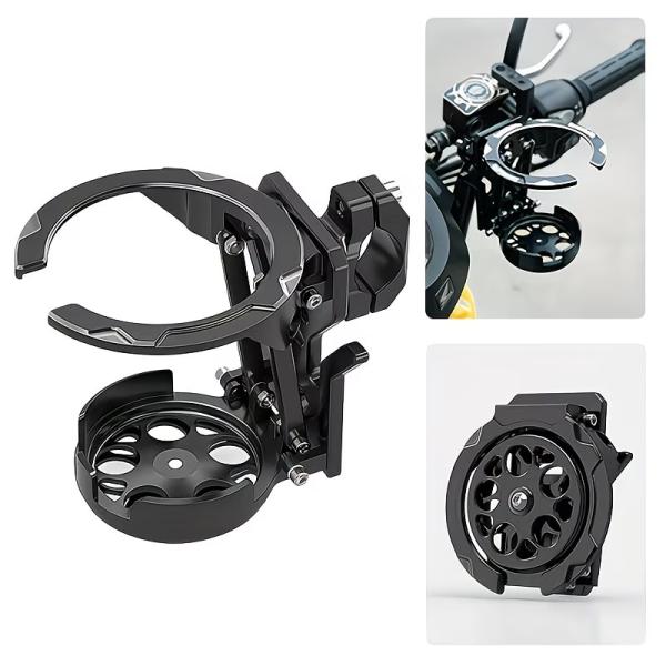 バイク対応 回転式 折りたたみ式 ウォーターボトルホルダー - オートバイ、電気自動車（EV）、自転車に適応。コンパクト設計、スタイリッシュなアク