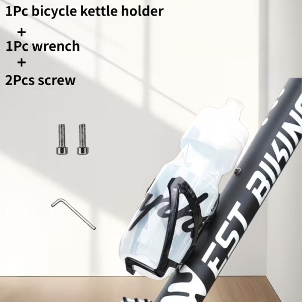 自転車用ウォーターボトルケージ 4点セット：ケージ1個＋レンチ1個＋ネジ2本。簡単取り付け、負担のないライドのための軽量設計。超軽量ながら頑丈、ケ