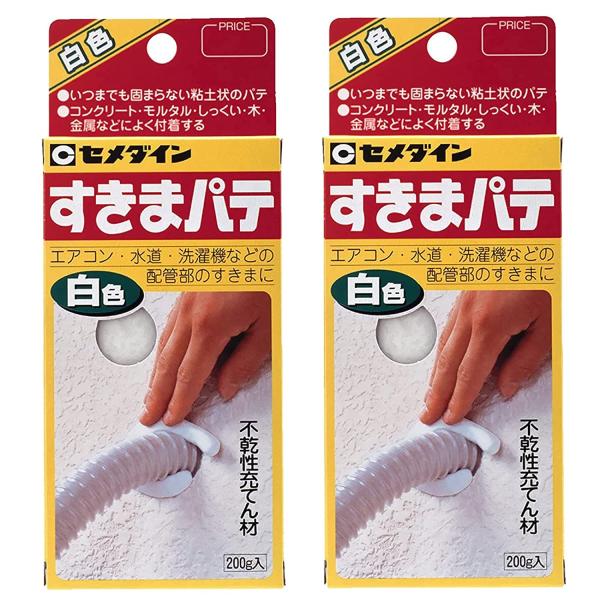 かたまらないパテ    用途:クーラー配管の壁穴・流し台の排水管の取付穴の隙間等の充てん    粘土状なので造形しやすい    塗装もできます。コンクリート・モルタル・しっくい・木・金属等に良く付着しますエアコン・水道・洗濯機などの配管すき...