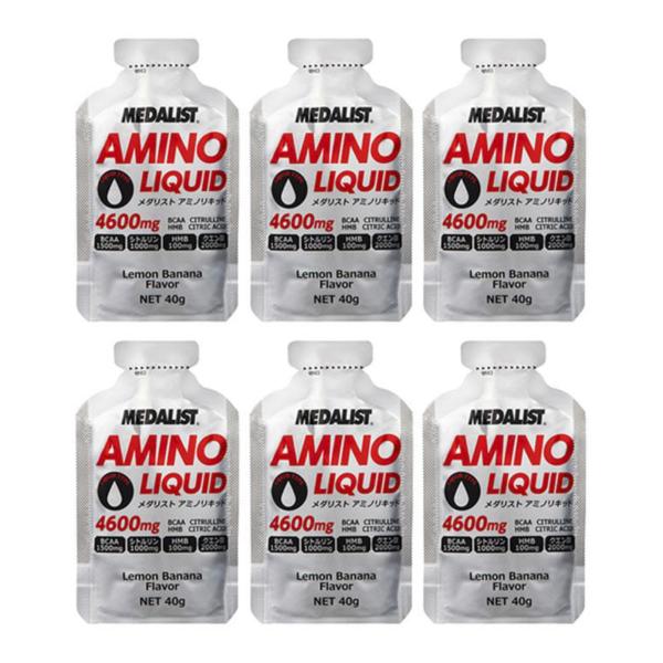 メダリスト　アミノリキッド　お試し40g×6袋セット　【商品説明】　メダリストアミノリキッドは、アミノ酸を素早く摂りたい方、美味しく飲みたい方に最適なリキッドタイプ（液体）の飲むアミノ酸サプリメントです。　アミノ酸＋クエン酸＋HMB　合計で...
