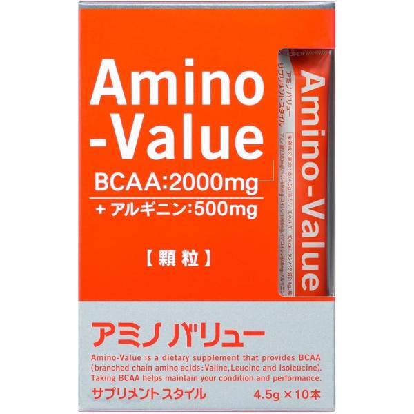 【商品説明】　スッキリ飲みやすいグレープフルーツ風味。　筋肉の材料となる必須アミノ酸ＢＣＡＡをいつでも、どこでも、水なしで、そのまま取れる、顆粒タイプサプリメント【内容量】　4.5g×10袋【栄養成分】（1本（4.5g）当たり）エネルギー1...