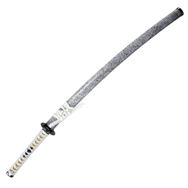 しのびや特製刀剣証明書・クリーニングクロス付き！模造刀-美術刀 白石目・大刀 ■ 仕様刀身：亜鉛合金（クロムメッキ仕上げ）柄：樹脂　鍔：合金製、雲龍ノ図 鞘：木製、白石目仕上げ製造：岐阜県関市 ■ 種類  日本刀-模造刀・模擬刀 サイズ：全...