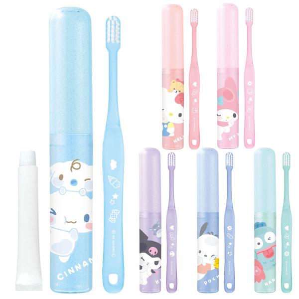 ■商品名　スティックタイプ 歯磨きセット むぎゅっと シナモロール クロミ マイメロ ハローキティ ポチャッコ ハンギョドンスティックタイプで持ち運びやすい!!学校・オフィス・旅行にぴったりのはみがきセットです。安心の日本製。本体サイズ：約...