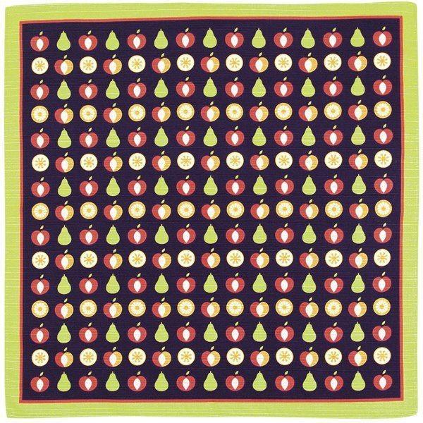 ■ 商品名 おかみさんの小風呂敷 フルーツ■ サイズ 約50×50cm ■ 材質 綿100%■ 日本製日本文化に深く根付いてきた風呂敷。買い物袋の代わりに使えるおしゃれなエコアイテム。現代の生活に溶け込むレトロ＆モダンな柄のシリーズです。［...