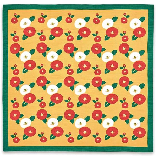 ■ 商品名 おかみさんの大風呂敷 『椿（つばき）』■ サイズ 約70×70cm ■ 材　質 綿100%■ 日本製日本文化に深く根付いてきた風呂敷。買い物袋の代わりに使えるおしゃれなエコアイテム。現代の生活に溶け込むレトロ＆モダンな柄のシリー...