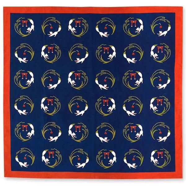 ■ 商品名 おかみさんの大風呂敷 『狐稲荷（きつねいなり）』■ サイズ 約70×70cm ■ 材質 綿100%■ 日本製日本文化に深く根付いてきた風呂敷。買い物袋の代わりに使えるおしゃれなエコアイテム。現代の生活に溶け込むレトロ＆モダンな柄...