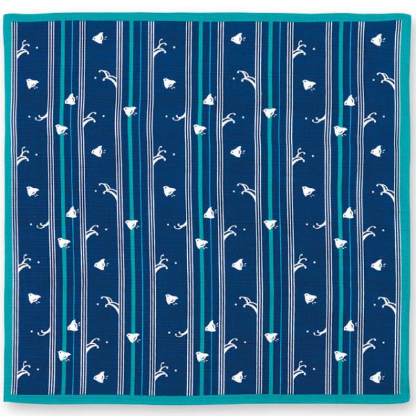 ■ 商品名 おかみさんの小風呂敷 縞千鳥■ サイズ 約50×50cm ■ 材質  綿100%■ 日本製日本文化に深く根付いてきた風呂敷。買い物袋の代わりに使えるおしゃれなエコアイテム。現代の生活に溶け込むレトロ＆モダンな柄のシリーズです。［...
