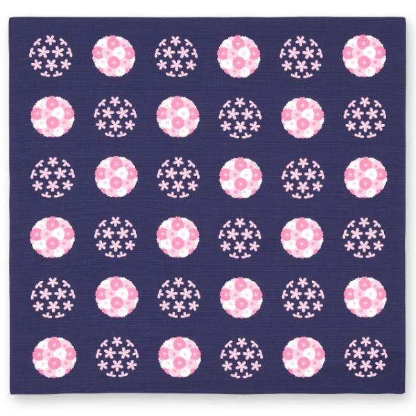 ■ 商品名 おかみさんの小風呂敷 さくら玉■ サイズ 約50×50cm ■ 材　質 綿100%■ 日本製日本文化に深く根付いてきた風呂敷。買い物袋の代わりに使えるおしゃれなエコアイテム。現代の生活に溶け込むレトロ＆モダンな柄のシリーズです。...