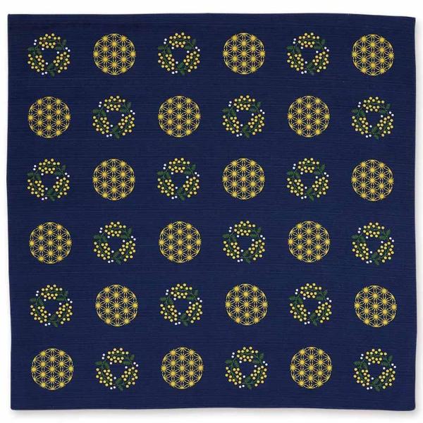 ■ 商品名 おかみさんの小風呂敷 ミモザ■ サイズ 約50×50cm ■ 材　質 綿100%■ 日本製日本文化に深く根付いてきた風呂敷。買い物袋の代わりに使えるおしゃれなエコアイテム。現代の生活に溶け込むレトロ＆モダンな柄のシリーズです。［...