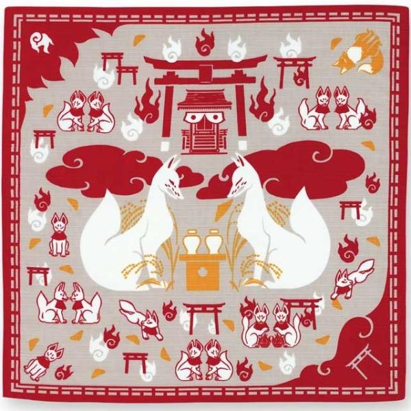 ■ 商品名 kenema 小風呂敷 百千狐稲荷■ 仕様 綿100%■ サイズ 約50×50cm鳥居をくぐると、境内にはたくさんの稲荷狐。奥に御座すは稲荷神。あら？キツネも一匹混ざってる！［50cm角小風呂敷］一三巾（いちさんはば）と呼ばれる...
