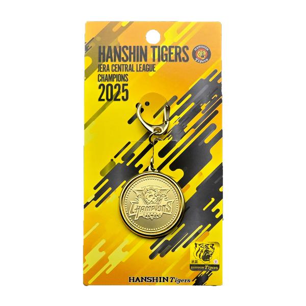 ■商品名：阪神タイガース 2025 JERA セ・リーグ優勝記念 刻印メダル金1点キーホルダー■メダルサイズ：31mmΦ■素材：黄銅、金メッキ■祝・阪神タイガース2025年リーグ優勝！藤川球児監督、就任1年目で見事に虎を頂点へ導く！球団創設...