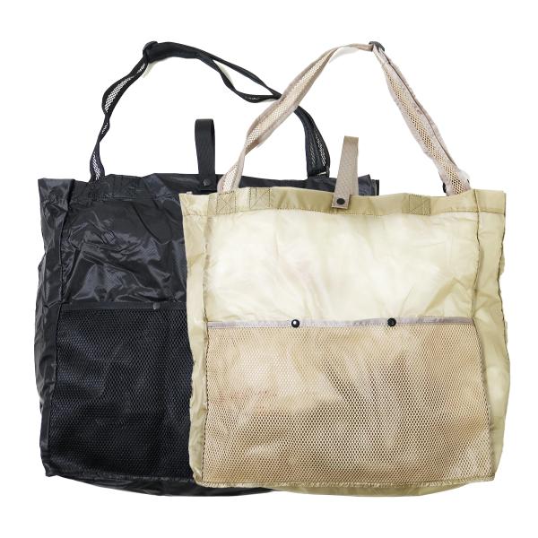 バーラップ アウトフィッター｜フォールディング ショルダートート軽量で撥水性にも優れたシリコンコーティングされたコーデュラ社のシルナイロンとメッシュ素材で構成されたショルダーパック。とにかく軽量・折りたたみ可という点にフォーカスした商品です...