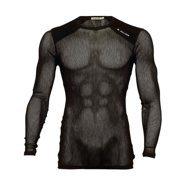 ■アクリマ／ウールネットライト クルーネック メンズアクリマの人気商品「ウールネット」に、より軽量（薄手）でソフトなライトバージョンが登場しました！経編みのウールメッシュ構造は、体温を閉じ込め、同時に余分な熱を放出することができます。ベース...