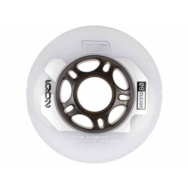 IQON ACCESS WHEEL 80MM / 85A /NATURALアクセス・ウィール・ナチュラル超反応性ポリウレタン製転がり抵抗減、路面状況が悪くても硬度85Aが和らげてくれます4個パック品番: 30680サイズ: 80MM 硬度:...