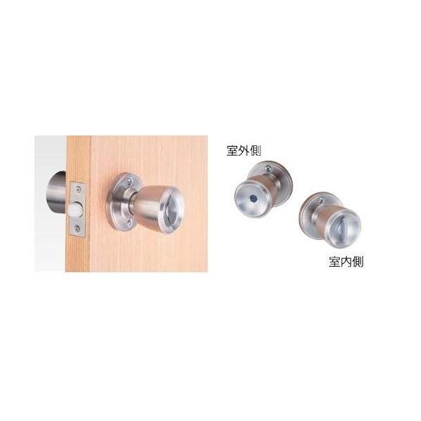 GIKEN 川口技研 ハイスシリーズ 内締錠（II型）ナイト錠 ステンレスヘアライン バックセット60ｍｍ