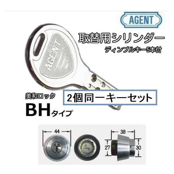 2個同一キーセットシリンダー(同一キー)　2個キー5本※メーカー製作品につき納期約2週間〜3週間ほどかかります。AGENT  LS5