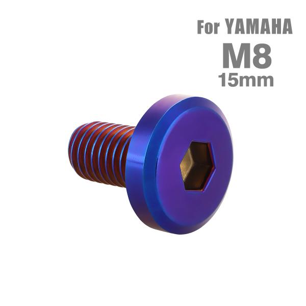 ■商品番号　TD0143■商品名　ブレーキディスク ローターボルト ヤマハ用 フラットヘッド■数量　1個売り■材質　ステンレス■頭部穴形状　六角穴付き■商品サイズ　M8×15mm P1.25■ネジの長さ　15mm■商品カラー　焼きチタンカラ...