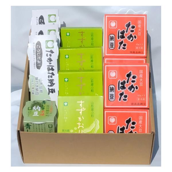 【発売日：2025年04月01日】家族みんなで食べていただきたいから、毎日食べやすい納豆をギフトセットにしました。高畠納豆のスタンダード商品「たかはた納豆ミニ３P」、山形県高畠町産の小粒大豆すずかおりを使用した「すずかおり」、そして、高畠納...