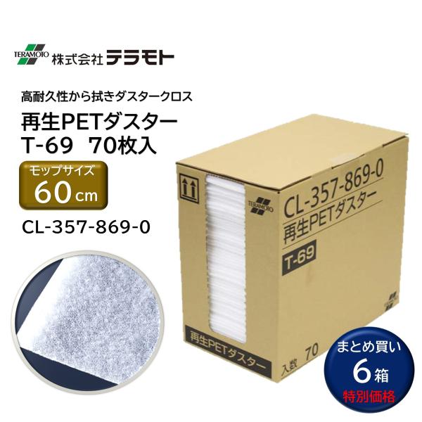 まとめ買い特別価格毎日のフロア清掃に欠かせないから拭きダスター 耐久性に優れた再生PETタイプは広範囲のフロアの除塵に活躍します■JAN：4904771626505■商品コード：CL-357-869-0■メーカー：テラモト■商品名：再生PE...