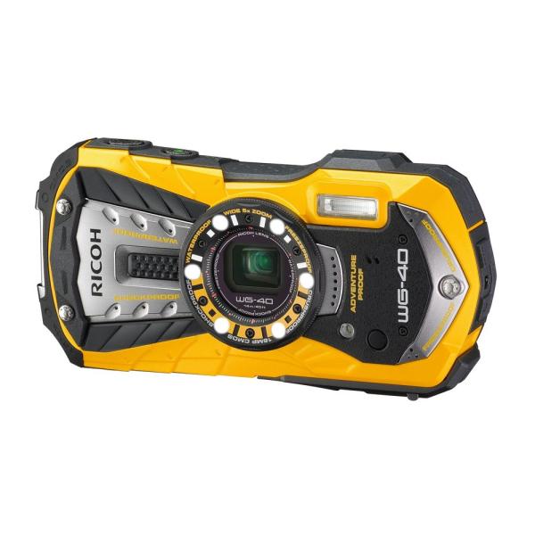 （中古品）RICOH 防水デジタルカメラ RICOH WG-40 イエロー 防水14m耐ショック1.6m耐寒-10度 RICOH WG-40 YL 0【商品説明】※掲載されている商品の写真は代表写真となっておりますので、外箱、説明書、リモコ...