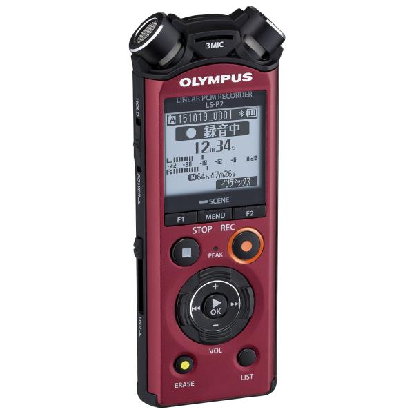（中古品）OLYMPUS リニアPCMレコーダー 8GB ハイレゾ対応 LS-P2 レッド LS-P2 RED【商品説明】※掲載されている商品の写真は代表写真となっておりますので、外箱、説明書、リモコン等は付属しない場合がございます。用途機...
