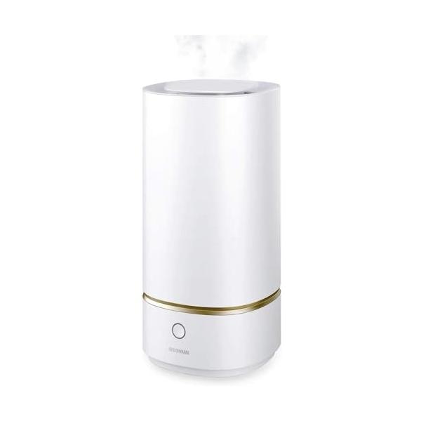 （中古品）アイリスオーヤマ 加湿器 超音波式 加湿量 230ml タンク容量 3L 畳 13時間連続加湿 上から給水 小型 卓上 デスク用 UTK-2【商品説明】※掲載されている商品の写真は代表写真となっておりますので、外箱、説明書、リモコ...
