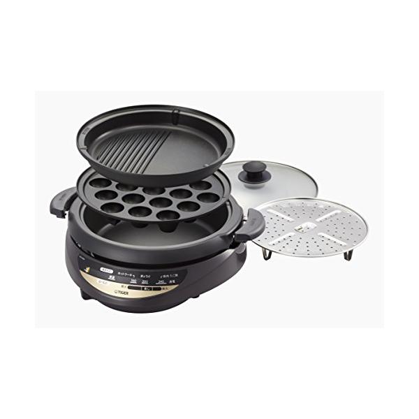 （中古品）タイガー グリル鍋 3.7L プレート 3枚 タイプ 深鍋 たこ焼き 焼肉 プレート 蒸し台 蓋 付き ブラウン CQG-B300-T【商品説明】※掲載されている商品の写真は代表写真となっておりますので、外箱、説明書、リモコン等は...