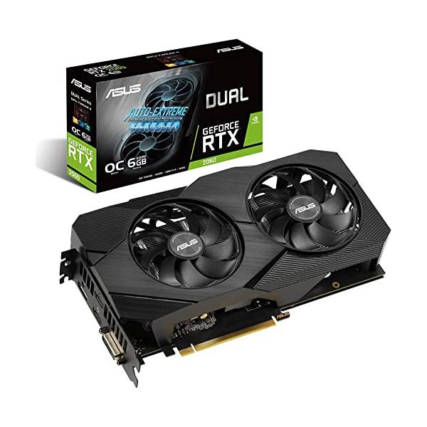 （中古品）ASUS Dual GeForce RTX?2060 グラフィクスボード OC/6G/DDR6/2.5 slot (DUAL-RTX2060【商品説明】※掲載されている商品の写真は代表写真となっておりますので、外箱、説明書、リモコ...