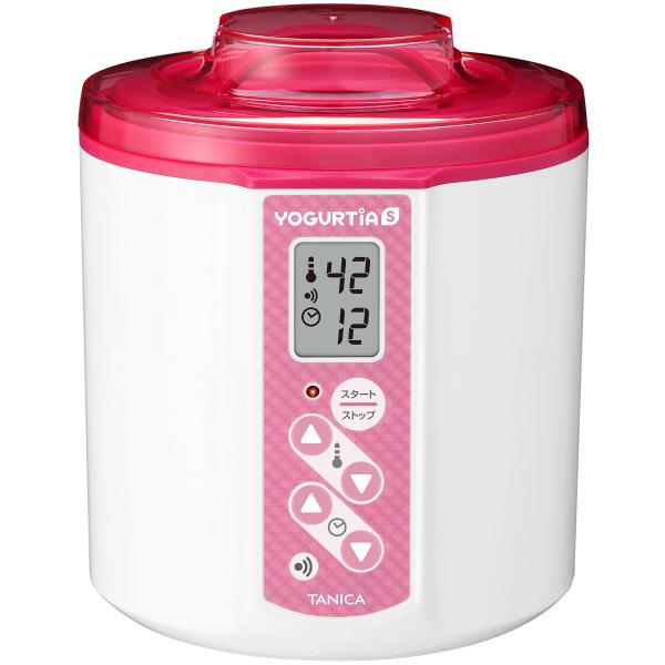 （中古品）TANICA 温度調節(25?70℃) ・タイマー・ブザー付ヨーグルトメーカー ヨーグルティアS 1200ml YS-01 (ピンク)【商品説明】※掲載されている商品の写真は代表写真となっておりますので、外箱、説明書、リモコン等は...