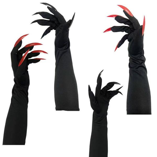 【珍しい時代の手袋】：黒いハロウィンの時代のジャブがあります。目を覚まして、リラックスしてあなたの違った組み合わせの需要を満たします。数量も十分です。日常生活での着用と交換にも十分です。【広範な場合】：偽爪時代の爪の手袋は、ハロウィンパーテ...