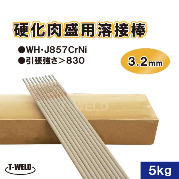 硬化肉盛溶接棒  HF-800K 該当仕様（引張強さ＞830） 3.2mm×350mm 5kg単価JIS Z3251 DF3C-700-B 該当仕様   ■溶着金属の機械性能・引張強さ（mpa）　 >830　 例： 870・降伏点（m...