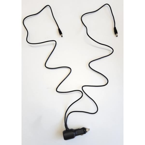 BRAHMS ホット&amp;クールシートカバー3 BRS-03用オプション２つのシートカバーを１つのシガーソケットで使用するためのコネクタです。[仕様]コード長（１本部分あたり）：約95cm