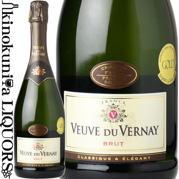ヴーヴ・デュ・ヴェルネ ブリュットVeuve du Vernay Brut味わい 辛口色 白 スパークリングワイン産地 フランス　ヴァン・ムスー品種 ユニ・ブラン/シャルドネ/テレ・ブレ/アイレン飲み頃温度 6℃繊細できめ細やかな泡立ち。白...