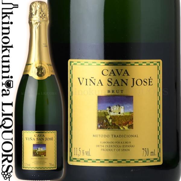 ビニャ・サン・ホセ カバ ブルットVinya San Jose Cava Reserva Brutスパークリングワイン白　辛口ヴィンテージ品名に記載産地スペイン ペネデス地方格付DOカヴァ品種チャレッロ/マカベオ/パレリャーダALC度数11...