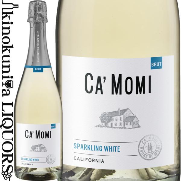 CA'MOMI Sparkling Brutカモミ　スパークリング　ブリュット色：白 スパークリングワイン味わい：辛口ヴィンテージ：品名に記載産地：アメリカ・カリフォルニア品種：シャルドネ、シュナン・ブラン、ヴィオニエALC度数：12%飲み...
