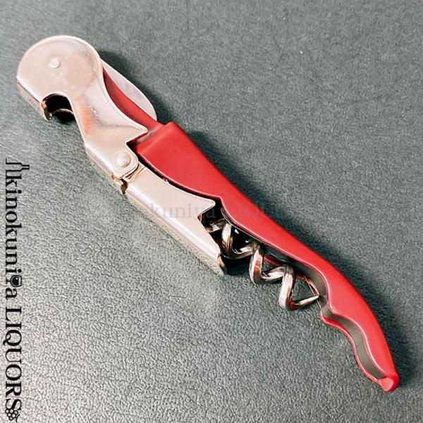 ソムリエナイフ材質ナイフ、スクリュー：ステンレス製ロック、栓抜き：鉄ニッケルメッキ本体：ポリエチレン中国製