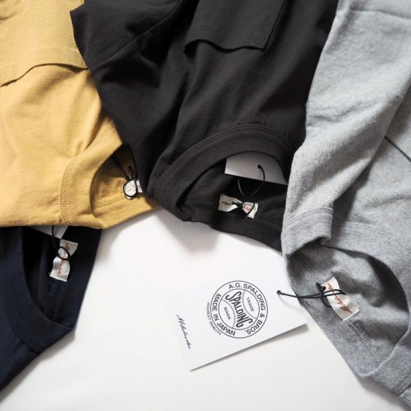 A.G.SPALDING &amp; BROS / A.G.スポルディング＆ブロスのポケットTシャツ。プリントTシャツと同じくヘビーウェイトの丸胴天竺ボディ、太幅のバインダーネック。スウェットシャツ同様リラックスシルエットのサイズスペック。...