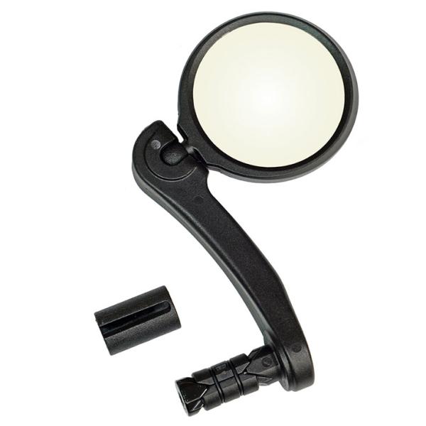 ＜商品の注目ポイント！＞・フォールディングバイク・クロスバイクのバーエンドに取り付けるミラーです。ブルホーンタイプは目線の移動が少なく、安全に後方確認ができます。・ミラー部支持がピロボール式になっており微調整ができます。 ピロボール部は梨肌...