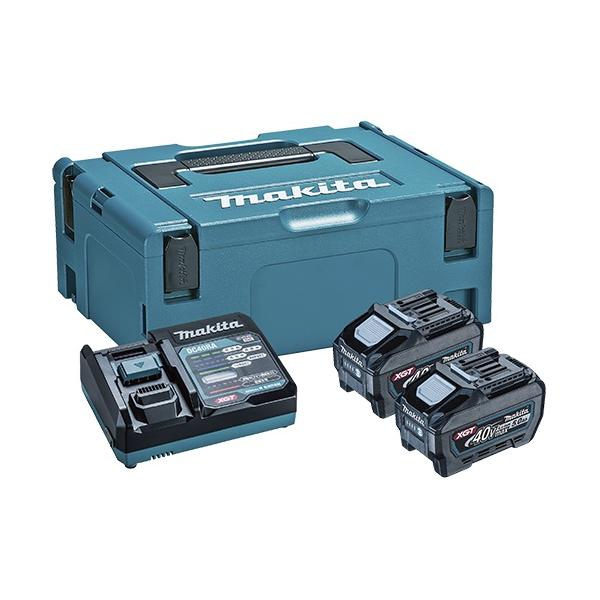40Vmax専用マキタ独自の「スマートシステム」搭載、ハイパワー・長寿命・高耐久を実現したLi-ion 40Vmaxリチウムイオンバッテリ『IP56』にも対応※した防じん・防水性能【セット品内容】・高出力リチウムイオンバッテリBL4050F...