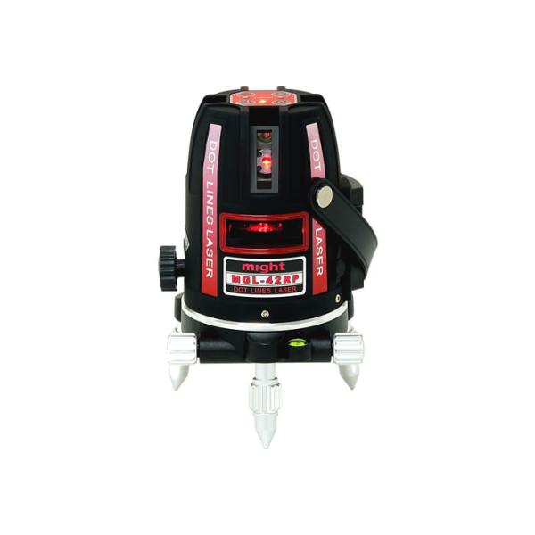 【赤ライン高輝度タイプ】 指示方式：ジンバル機構　水平1方向・縦4方向・鉛直クロスライン・地墨【特徴】・10ｍ±1mmの高精度・明るく見やすい高輝度タイプ・ライン位置が見つけやすいドット付・傾斜機能付きで斜め照射が可能・単三電池・リチウム電...