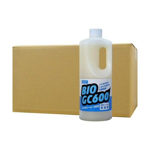【商品名】仮設トイレ専用消臭液 GC600【内容量】1000ml×15本【有効成分】多重菌バイオ培養液・有酸素消臭剤・非イオン系界面活性剤・香料【液性】中性　ナチュラルブーケの香り【効能】仮設トイレから発生する臭いの低減【問い合わせ先】株式...