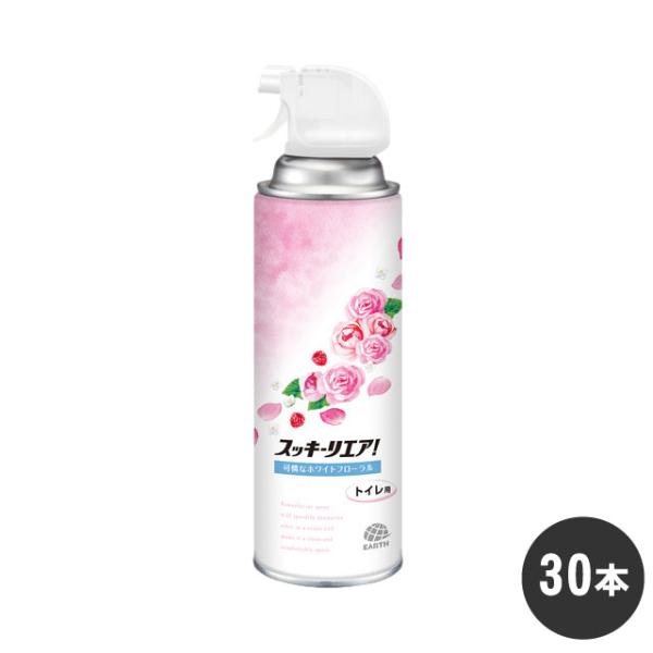 【商品名】スッキーリエア！ トイレ用 可憐なホワイトフローラル【内容量】350ml×30本【生産国・生産地域】日本【成　分】イオン系消臭剤、植物抽出物、エタノール、イソプロピルメチルフェノール(IPMP)、香料【品　名】消臭・芳香剤【用　途...