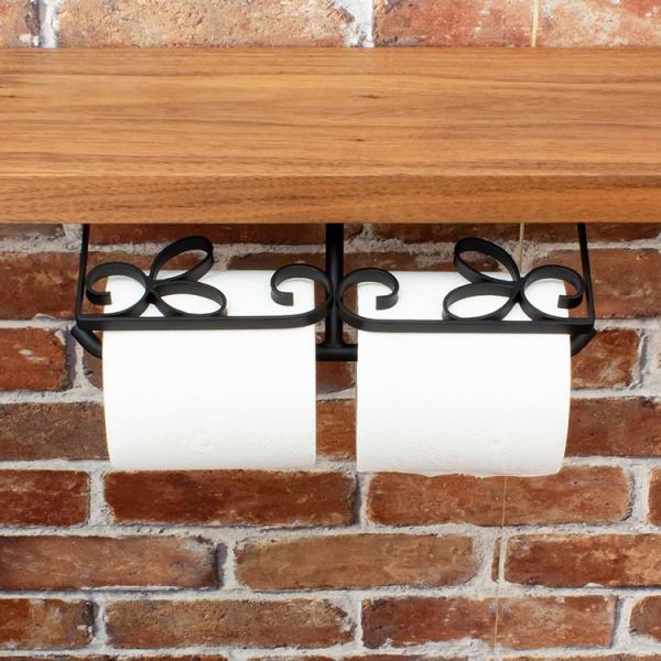 カウンターの下に取付ができる2連アイアン製トイレットペーパーホルダーです。国内の工房で、仕上がりの美しさ・品質・使いやすさにこだわり1つ1つ丁寧に制作しています。お揃いのタオル掛けと一緒にコーディネートして素敵なおトイレにしてくださいね。■...