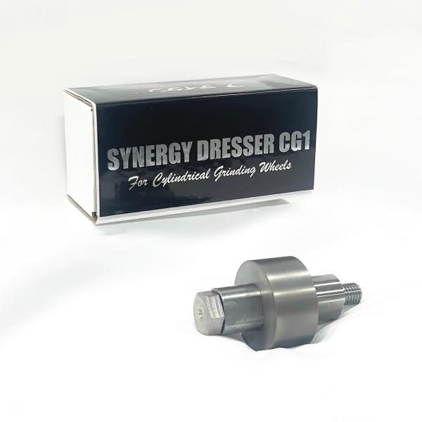 シナジードレッサCG1は主に円筒用のホイールに適しており、使いやすさや段取り時間・コスト・性能などトータルでバランスが取れたドレスツルーアーです。