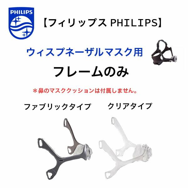 ウィスプネーザルマスク用フレームとなります。ファブリック（布）タイプとクリア（透明）タイプの2種類での販売となります。ヘッドギアと鼻マスク部分（マスククッション）は別売です。