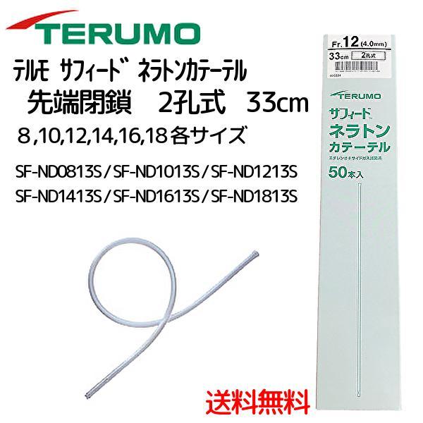 先端閉鎖 2孔式 33cm 各サイズ 8〜18Fr 50本入 テルモ サフィード ネラトンカテーテル