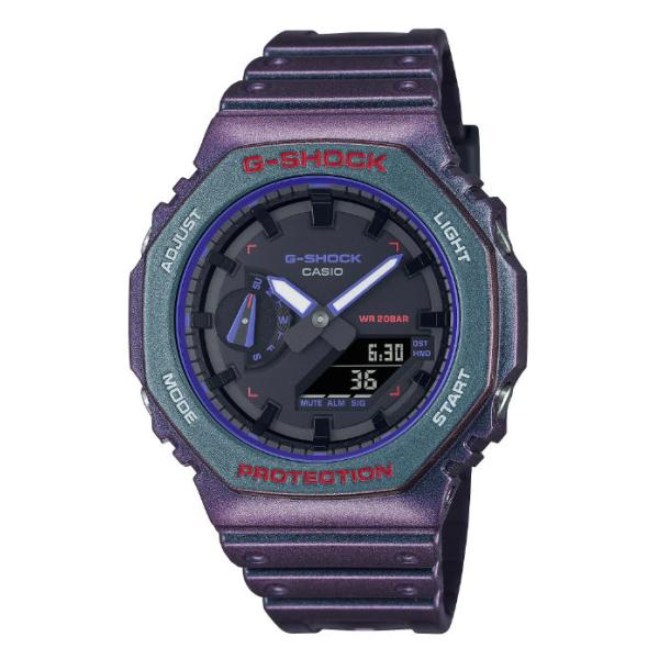 CASIO カシオ G-SHOCK Gショック ジーショック 海外モデル GA-2100AH-6A●仕様・機能無機ガラス耐衝撃構造（ショックレジスト）20気圧防水ケース・ベゼル材質： カーボン／樹脂樹脂バンド針退避機能（針が液晶表示と重なっ...