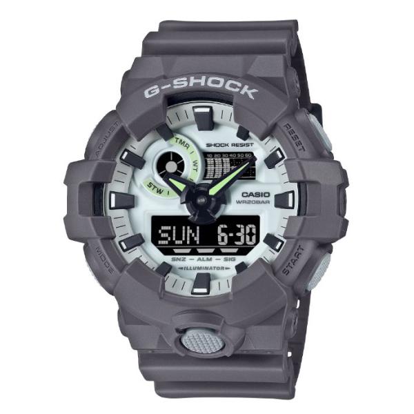 CASIO カシオ G-SHOCK Gショック ジーショック 海外モデル GA-700HD-8Aケースサイズ（縦×横×厚さ）：57.5 × 53.4 × 18.5 mm質量：75 gケース・ベゼル材質：樹脂樹脂バンド耐衝撃構造（ショックレジ...