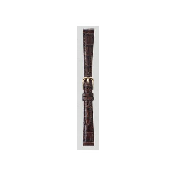 バンビ 「BAMLET（バンレット）」 時計用ベルト 12mm 牛革型押（ダークブラウン）QK15BI牛革型押ダークブラウンサイズ：12-10抗菌防臭撥水